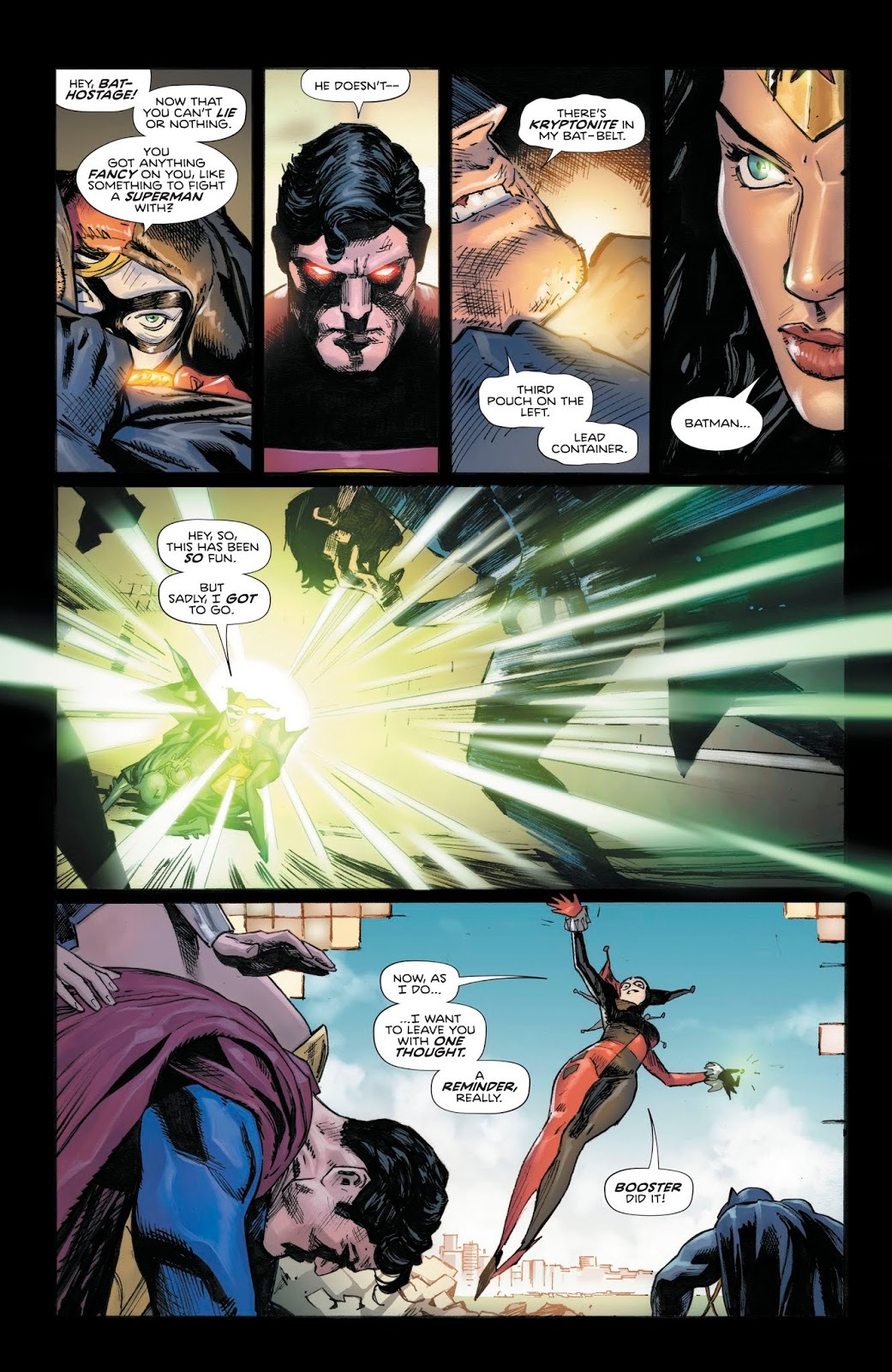The time Catwoman knocked out all 3 speedsters (Barry, Wally, Wally ...