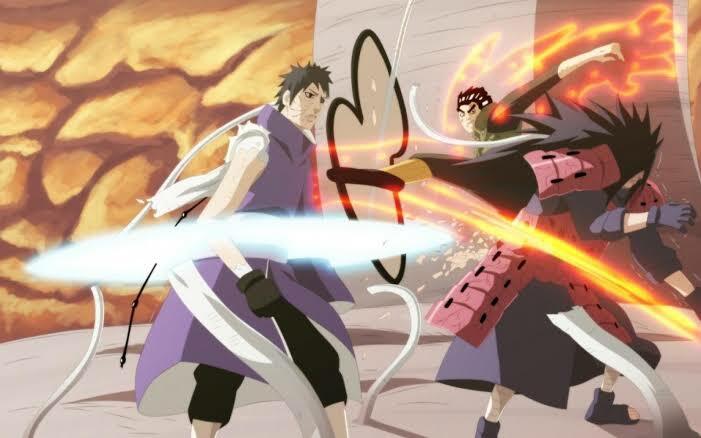 6th gates Rock Lee amped by Kurama's cloak runs an One Piece gauntlet ...