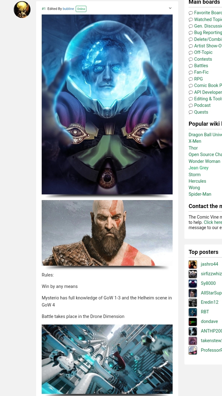 GoW Thor vs ITSV Spider-Gang - Battles - Comic Vine