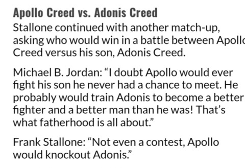 Adonis Creed vs Apollo Creed - Battles - Comic Vine