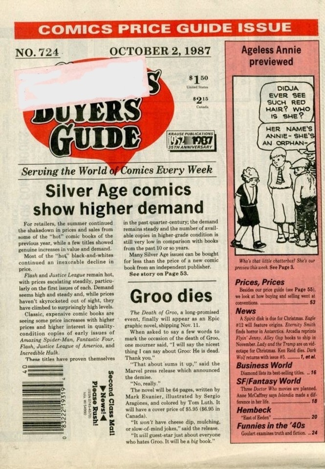 Comics Buyer S Guide 724 Issue