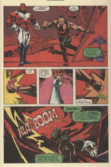 Archangel, Pixie, Nightcrawler and Magik vs Hawkman, Hawkgirl, Red ...