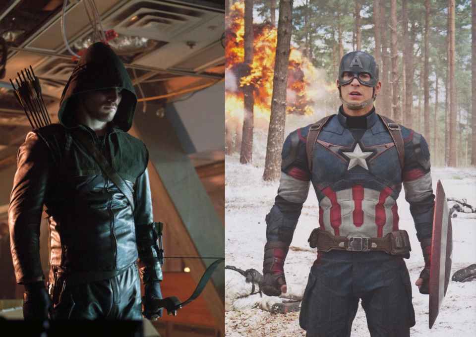 CW Green Arrow and MCU Captain America vs Mega Predator (2018 ...